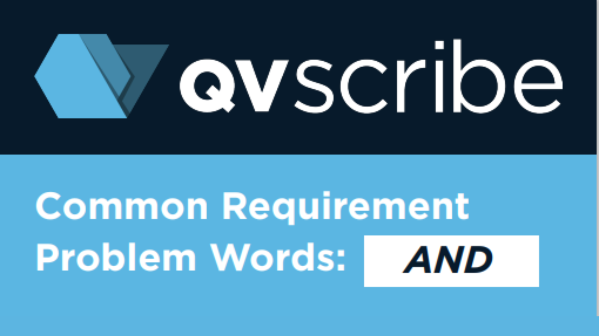 Common Requirement Problem Types: 'And' - QRA